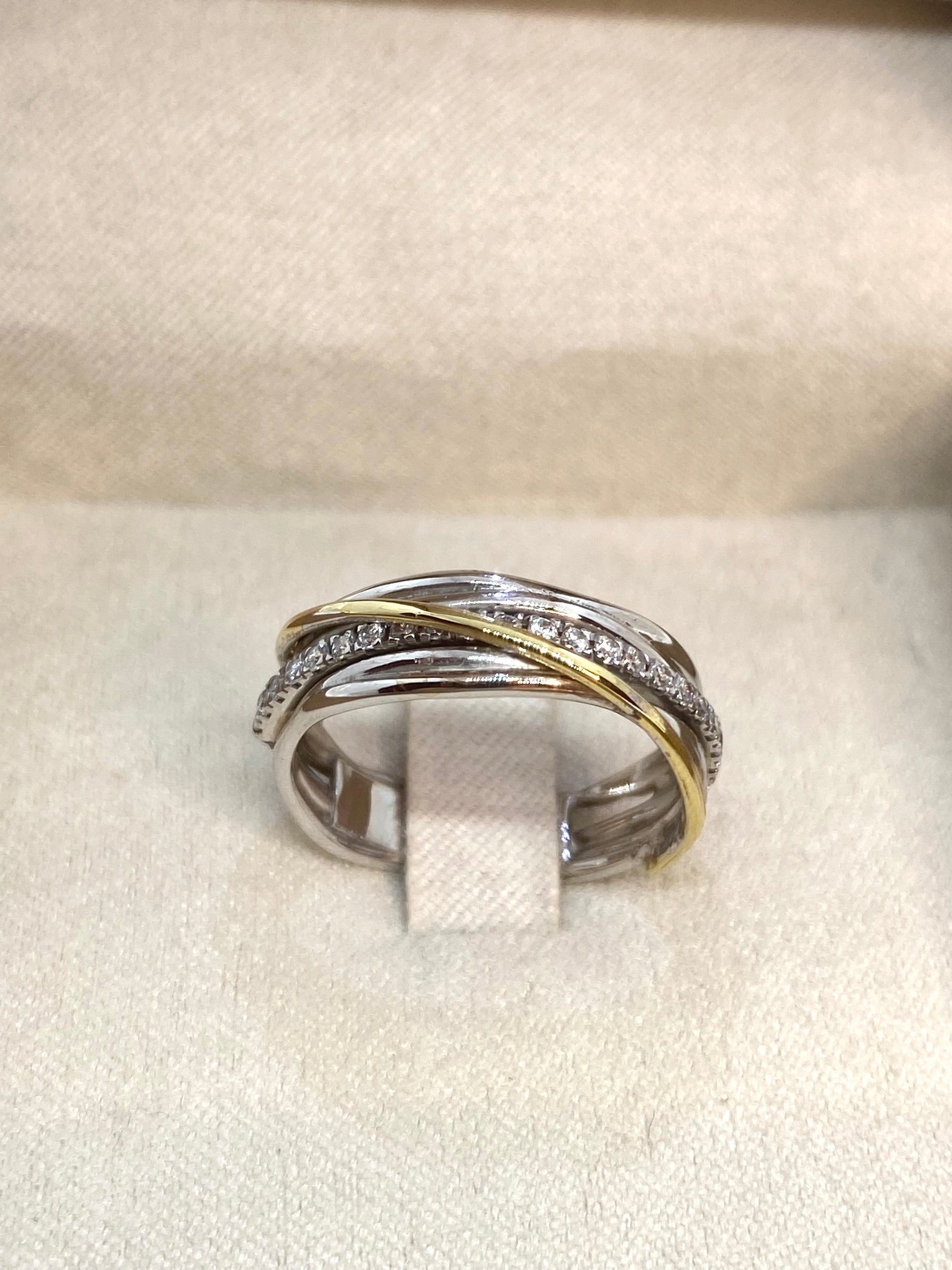 Anello filo della vita bicolore